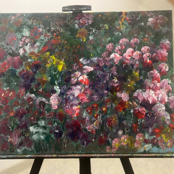 Art | Botanical Garden Impressionism Original Paint Listed And Signed ...